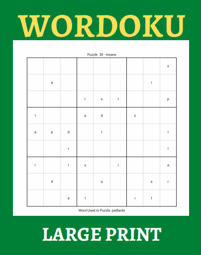 Wordoku puzzle book - LifeStyleLifeStyle